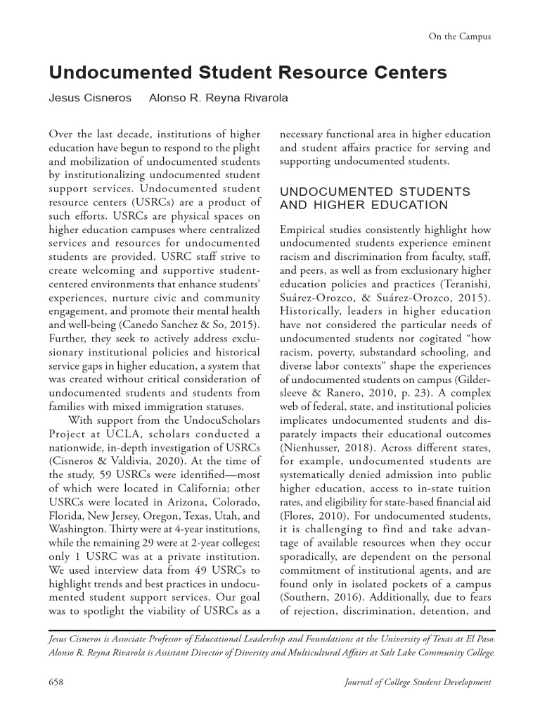 Undocumented Student Resource | PDF | Student Affairs | Student ...