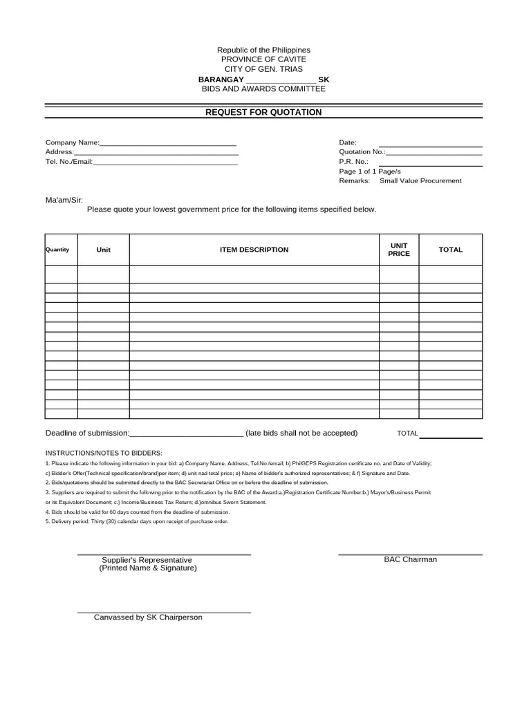 request-for-quotation | PDF