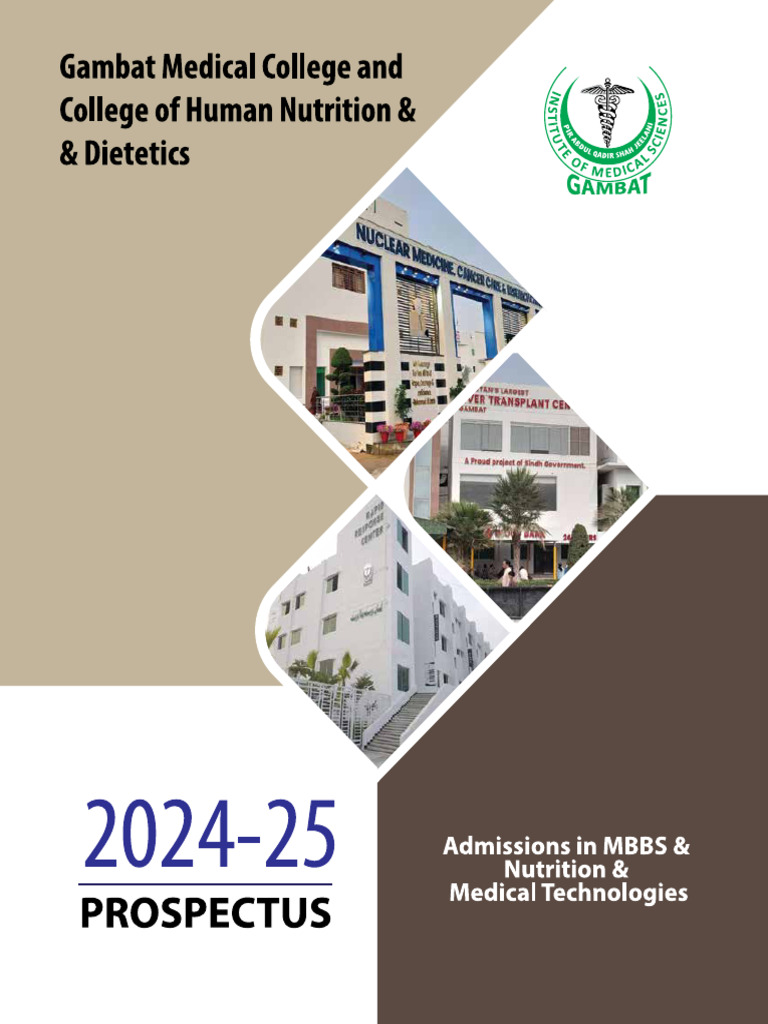 Gambat Medical College Prospectus 2023-24 | PDF | Medical School ...