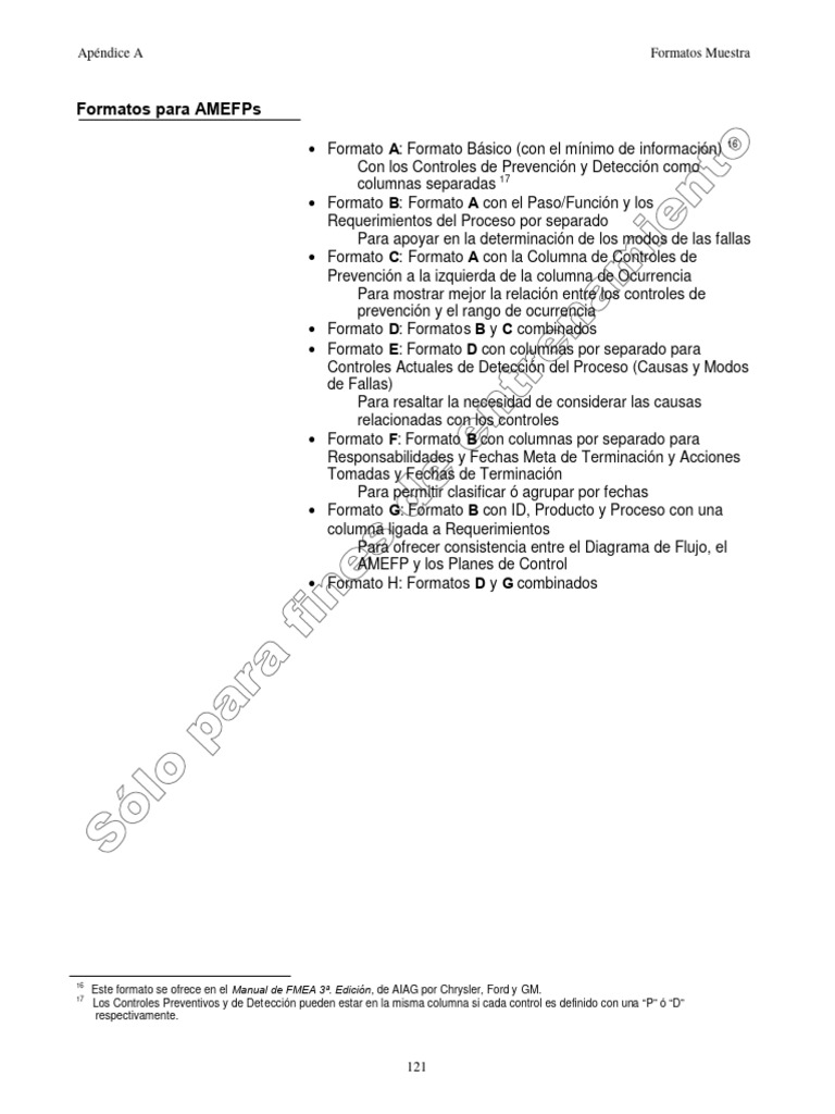 Tipos de Formatos Amef 2008 | PDF
