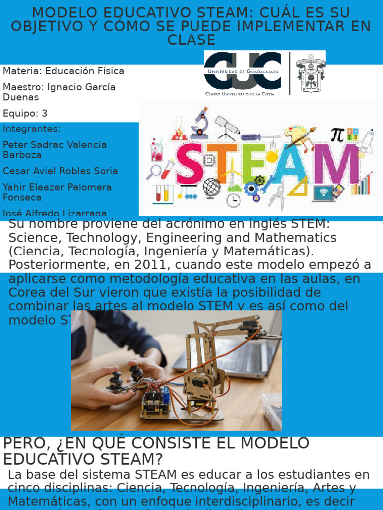 Modelo Educativo Steam 2.0 | PDF | Ciencia, Tecnología, Ingeniería y ...