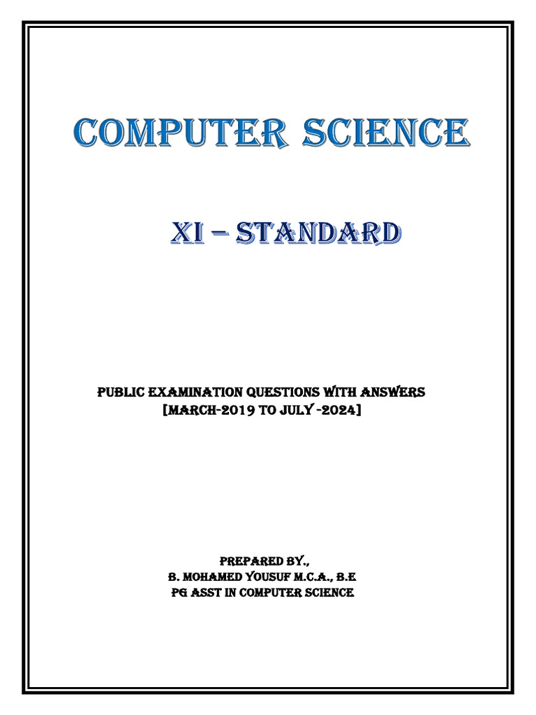 Xi Cs Public Q&A | PDF | Operating System | Inheritance (Object Oriented Programming)