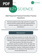 Gcse Biology Required Practical Aqa Mark Scheme | PDF | Biology | Chemistry