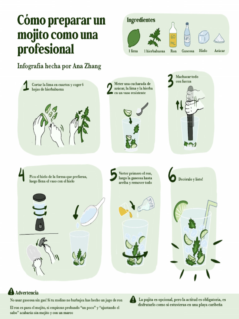 Instrucciones de cómo hacer un mojito | PDF