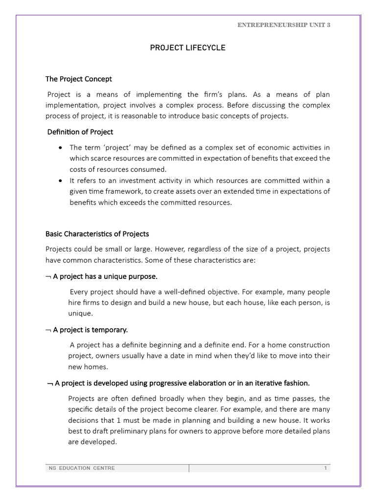 Entrepreneurship Unit 3 | PDF | Project Management | Risk Management