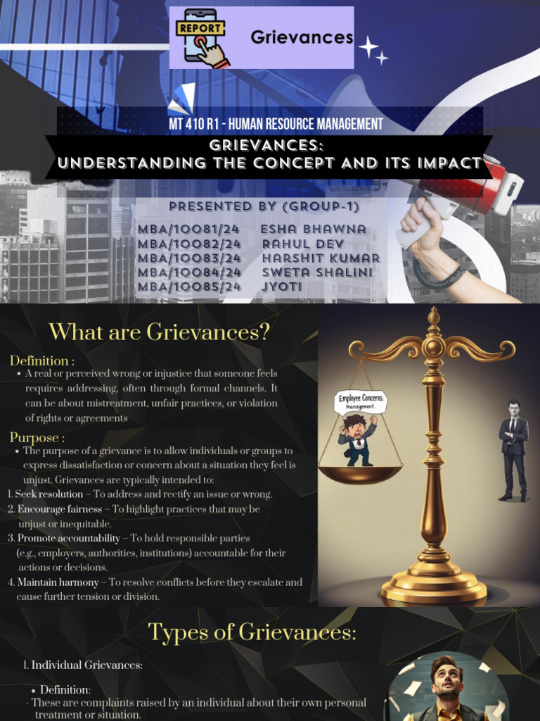 Grievances Understanding The Concept | PDF | Employment | Occupational ...