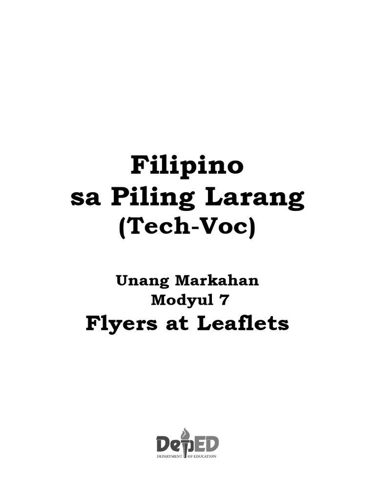 Filipino Sa Piling Larang Tech - Voc.module7 | PDF