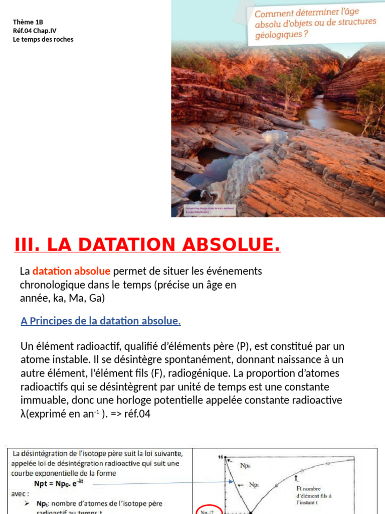 Principes de la datation absolue des roches | PDF | Radioactivité ...