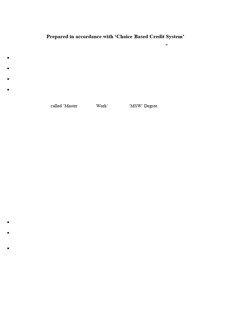 Final MSW Syllabus CBCS 2024 | PDF | Developmental Psychology | Social Work