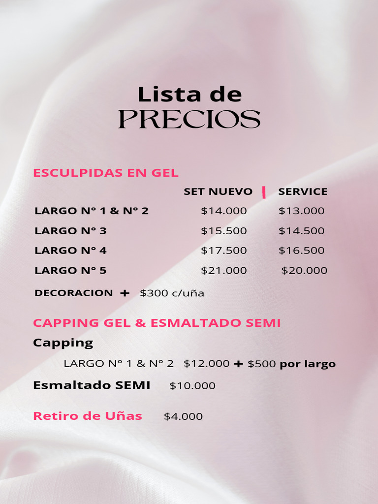 Uñas Precios | PDF
