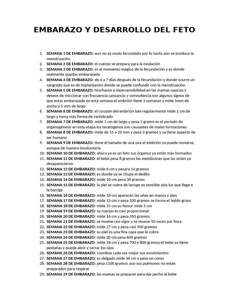 Embarazo y Desarrollo Del Feto | PDF | El embarazo | Feto