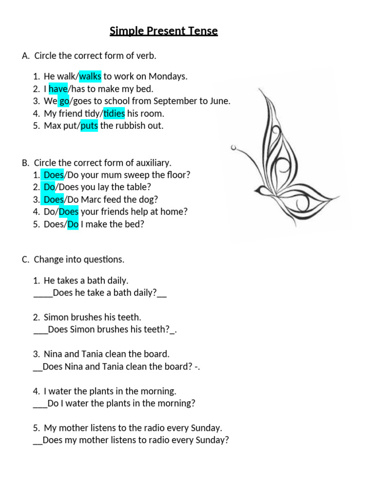 Simple-Present-Tense (2 | PDF