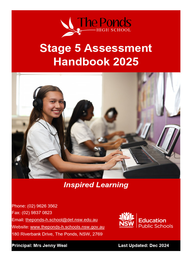 Stage 5 Assessment Handbook 2025 | PDF | Educational Assessment