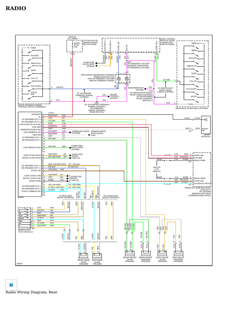 2007 Gmc Acadia Stereo Wiring Diagram