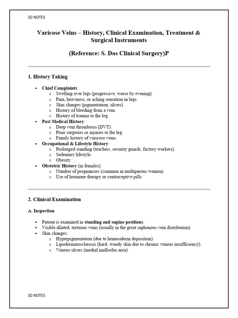 Varicose Veins: Diagnosis and Treatment | PDF | Varicose Veins | Vein