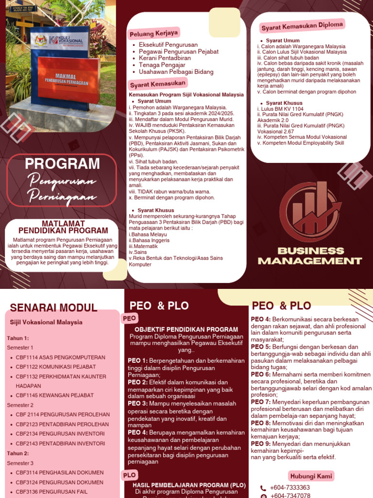 New Pamplet Pengurusan Perniagaan | PDF