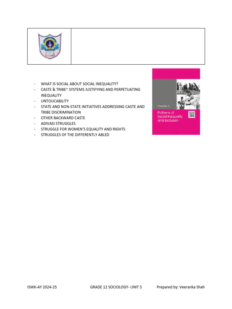 Sociology: Social Inequality & Exclusion | PDF | Dalit | Social Inequality