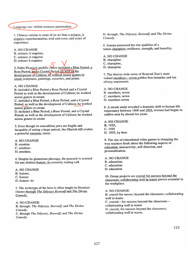 Note-Sentence Structure: Punctuation_副本 | PDF