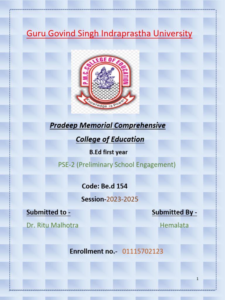 Pse - Ii, Ggsipu Pse - Ii Pse - 2 Semester 2 | PDF | Educational ...