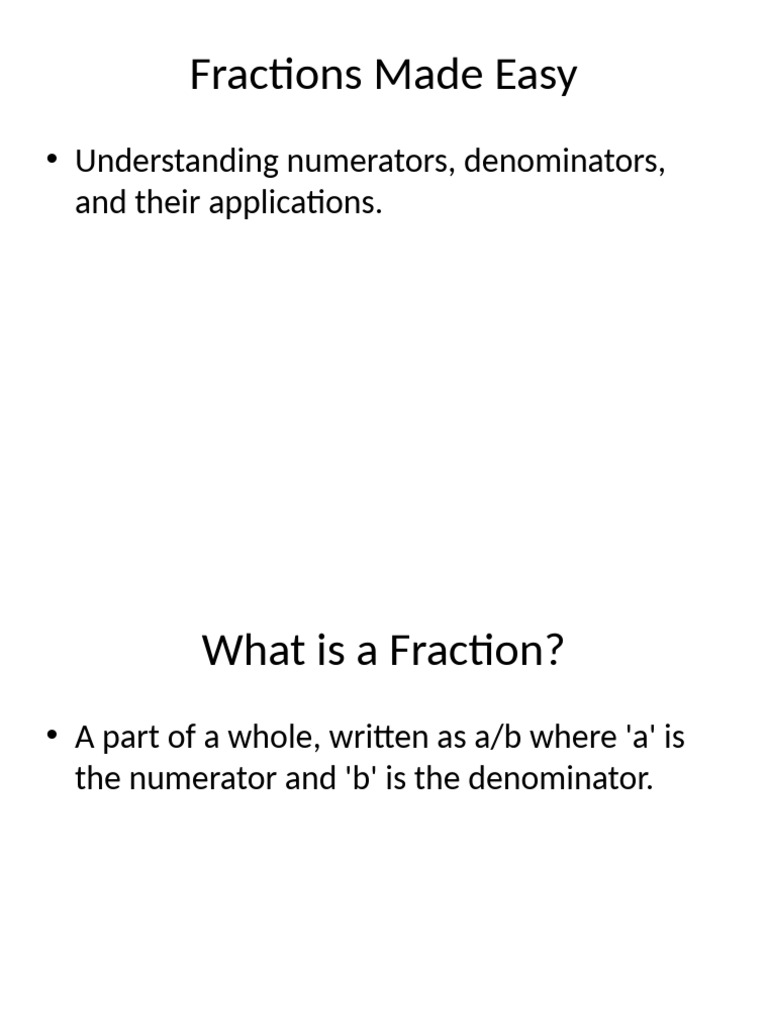 Fractions Made Easy | PDF