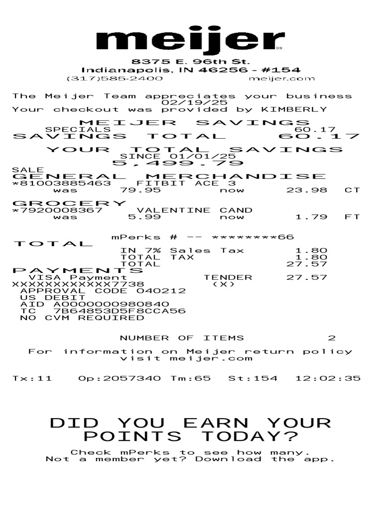 Meijer Receipt and Return Policy Guide | PDF