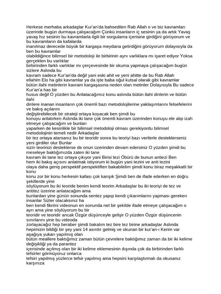 Rabb, Allah, o Ve Biz Kimdir | PDF