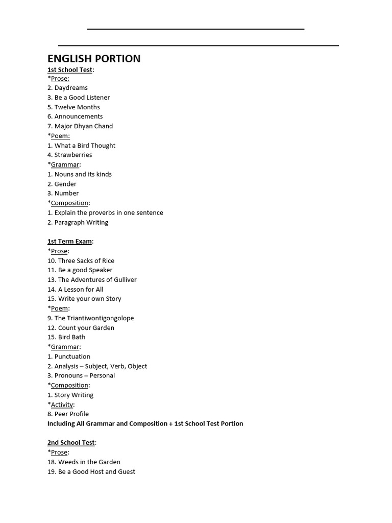 5th Syllabus 2024-2025 E.M | PDF