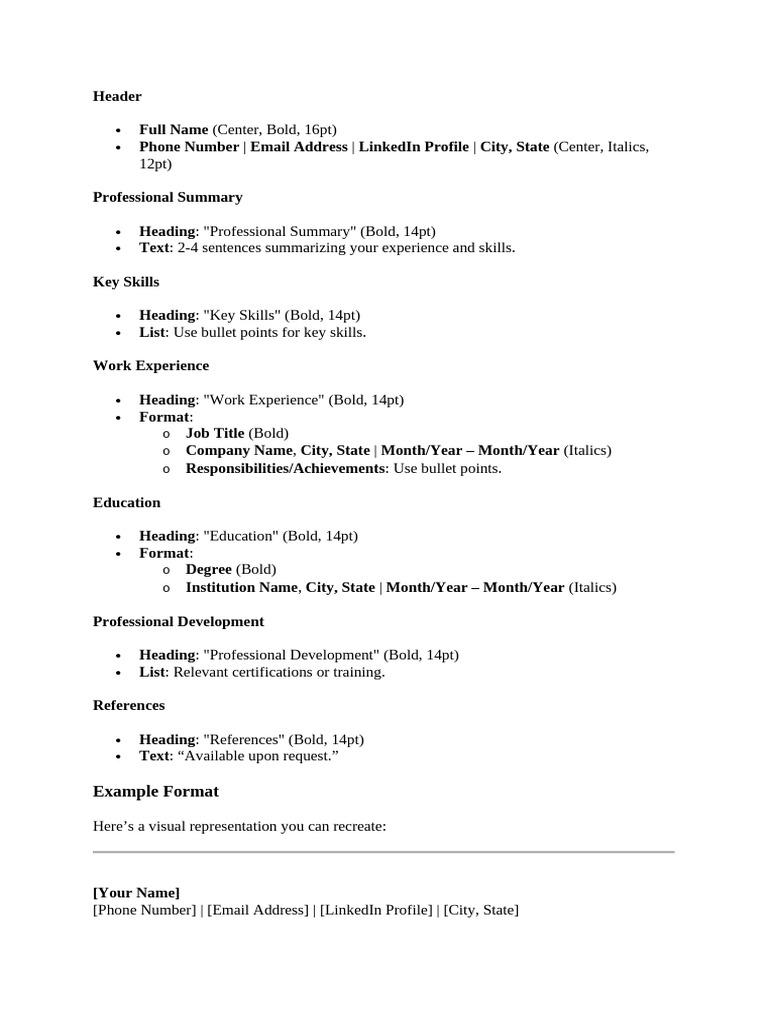 CV Template for Job Applications | PDF