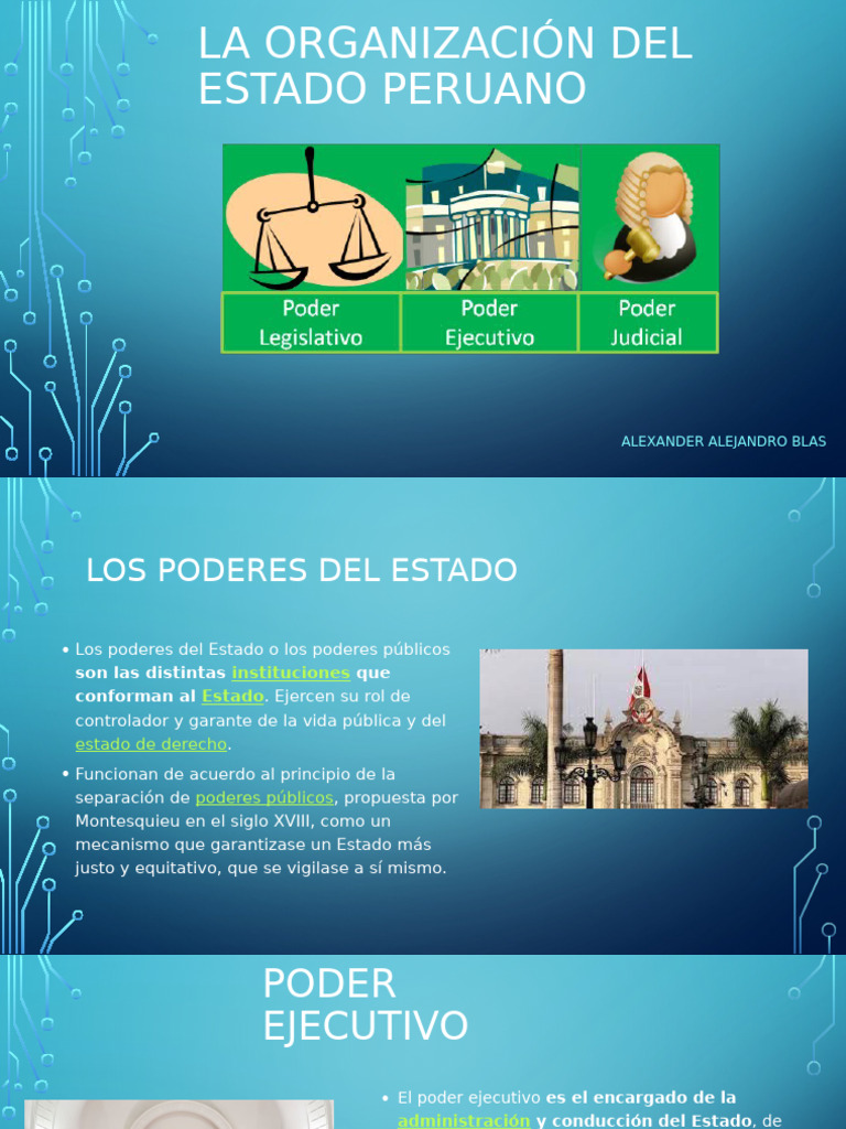 10 -La Organización Del Estado Peruano | PDF | Separación de poderes ...