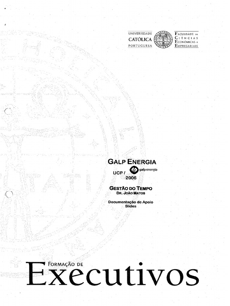 Gestão do Tempo-UCP GALP | PDF