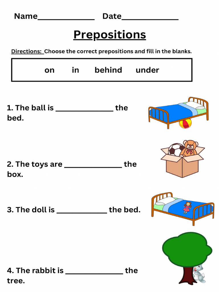 Prepositions Kindergarten 6.2.24 zjwc5k | PDF