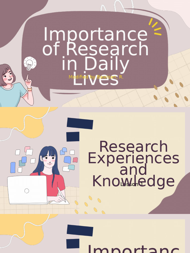 Lesson 1 Research Experiences and Knowledge | PDF | Cognition