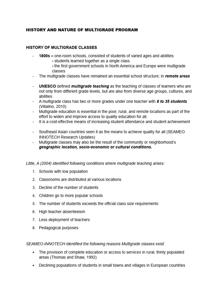 Multigrade Education Essentials | PDF | Learning | Constructivism ...