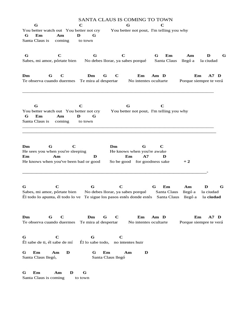 Santa Claus Is Coming to Town | PDF