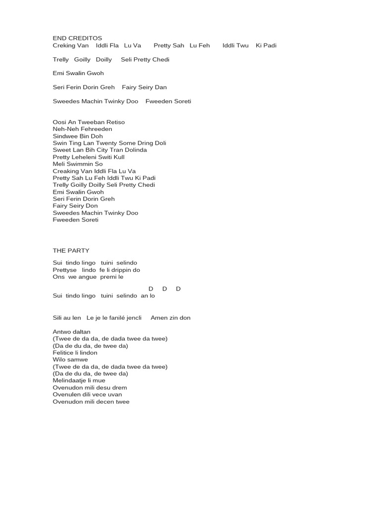 Sui Tindo Lingo Tuini Selindo | PDF