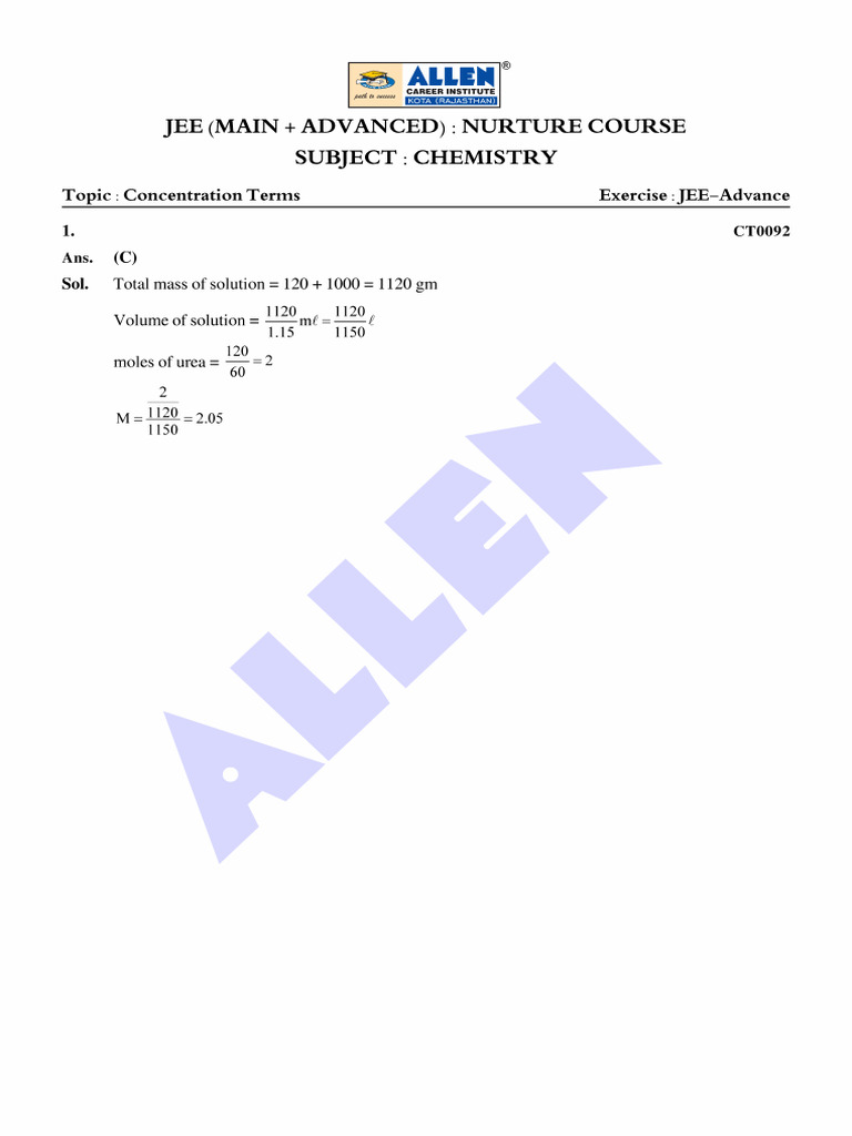 Conc Terms Jee Adv | PDF