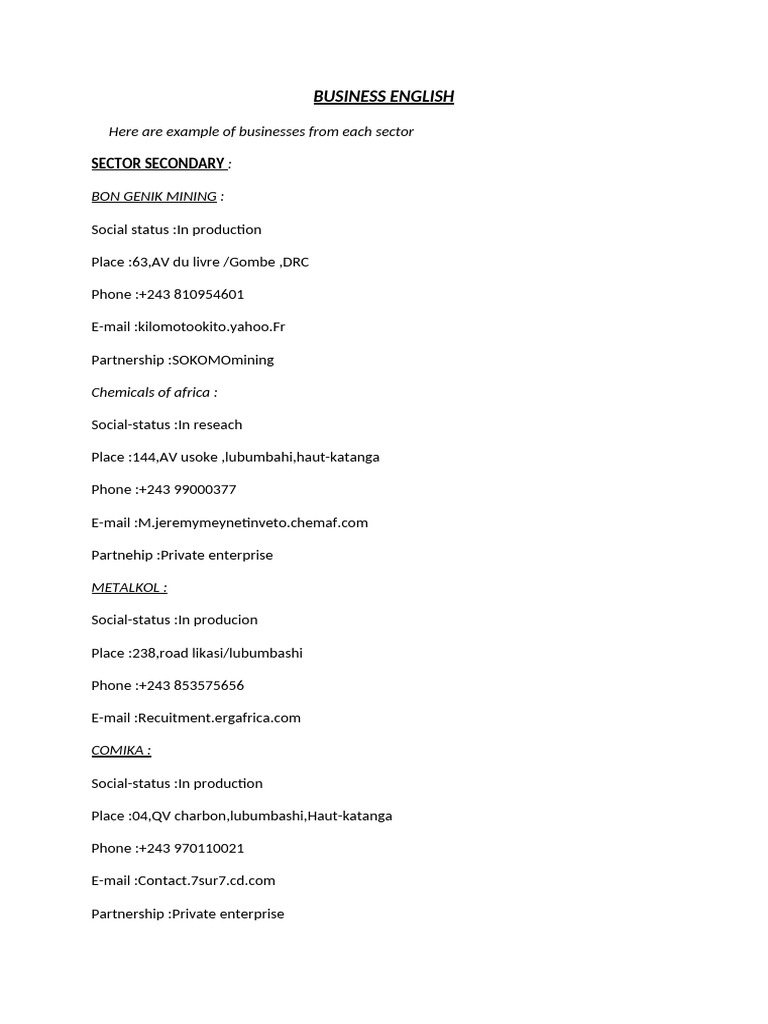 Business English | PDF