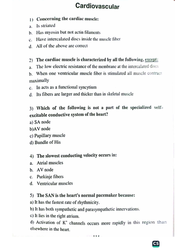 Important MCQ Physiology | PDF