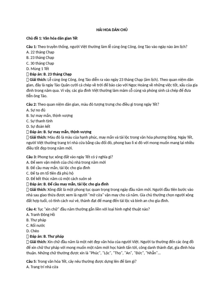 Hái Hoa Dân CH | PDF