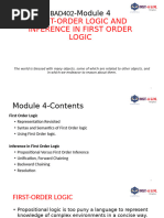 First Order Logic: Artificial Intelligence COSC-3112 Ms. Humaira Anwer ...