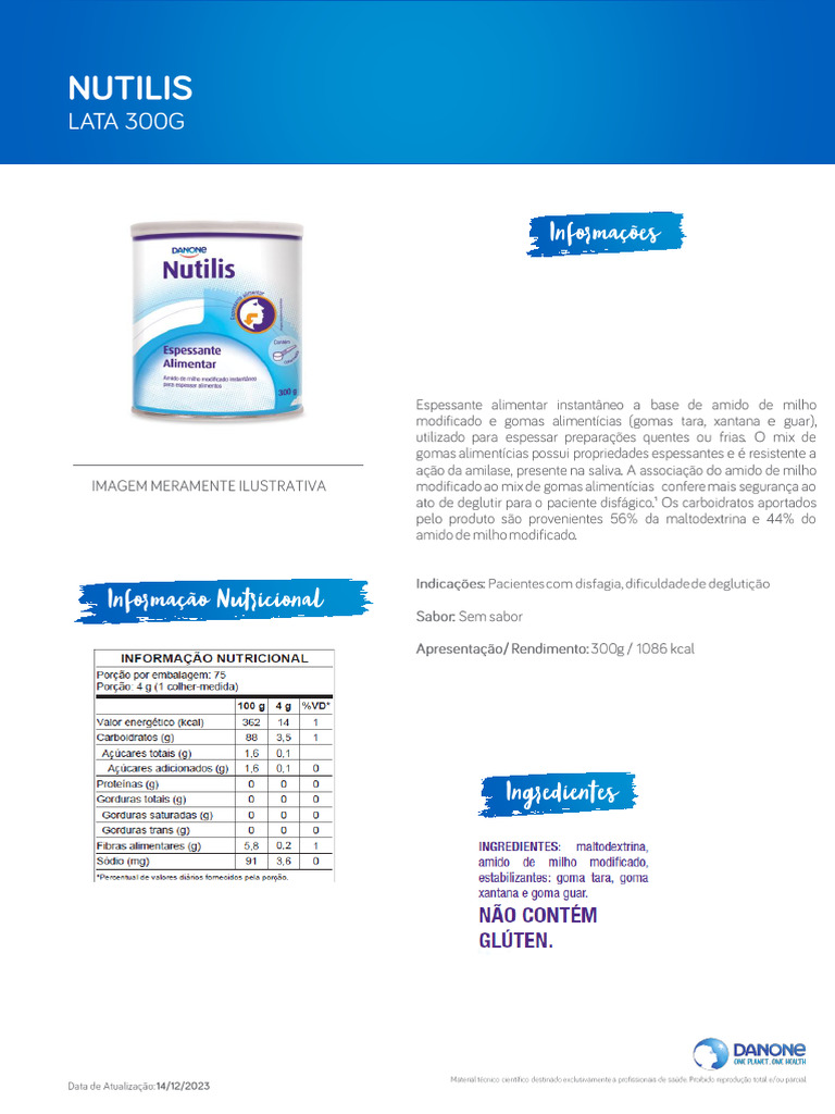 Ficha Tecnica Nutilis 300g 12.2023 | PDF