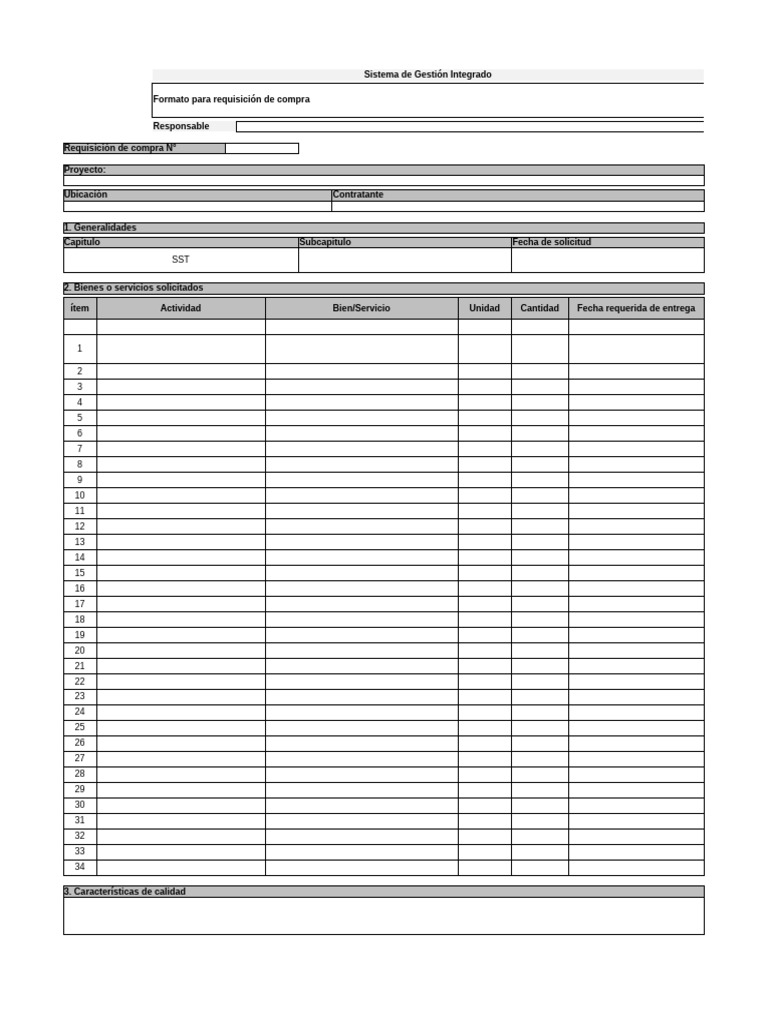 FORMATO REQUISICIONES | PDF