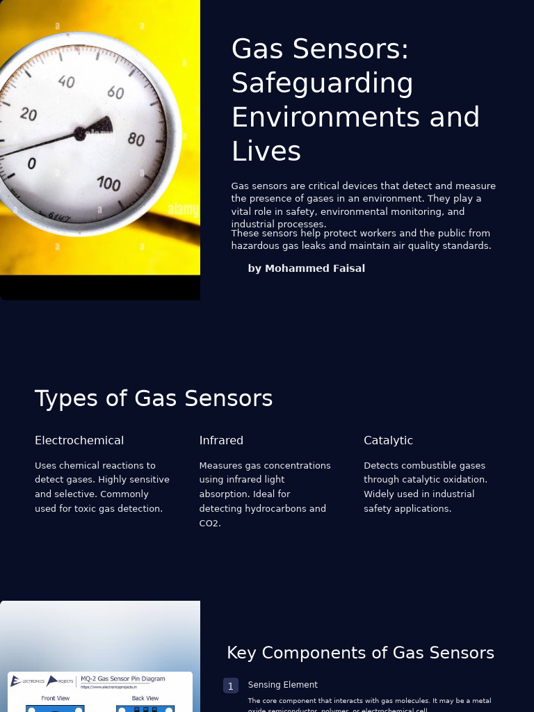 Gas Sensors Safeguarding Environments and Lives | PDF | Sensor ...