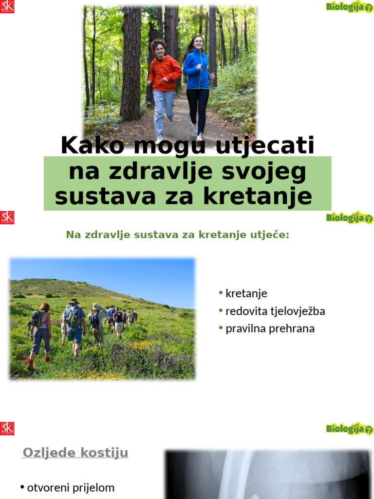 Kako Mogu Utjecati Na Zdravlje Svojeg Sustava Za Kretanje BIOLOGIJA 7 | PDF