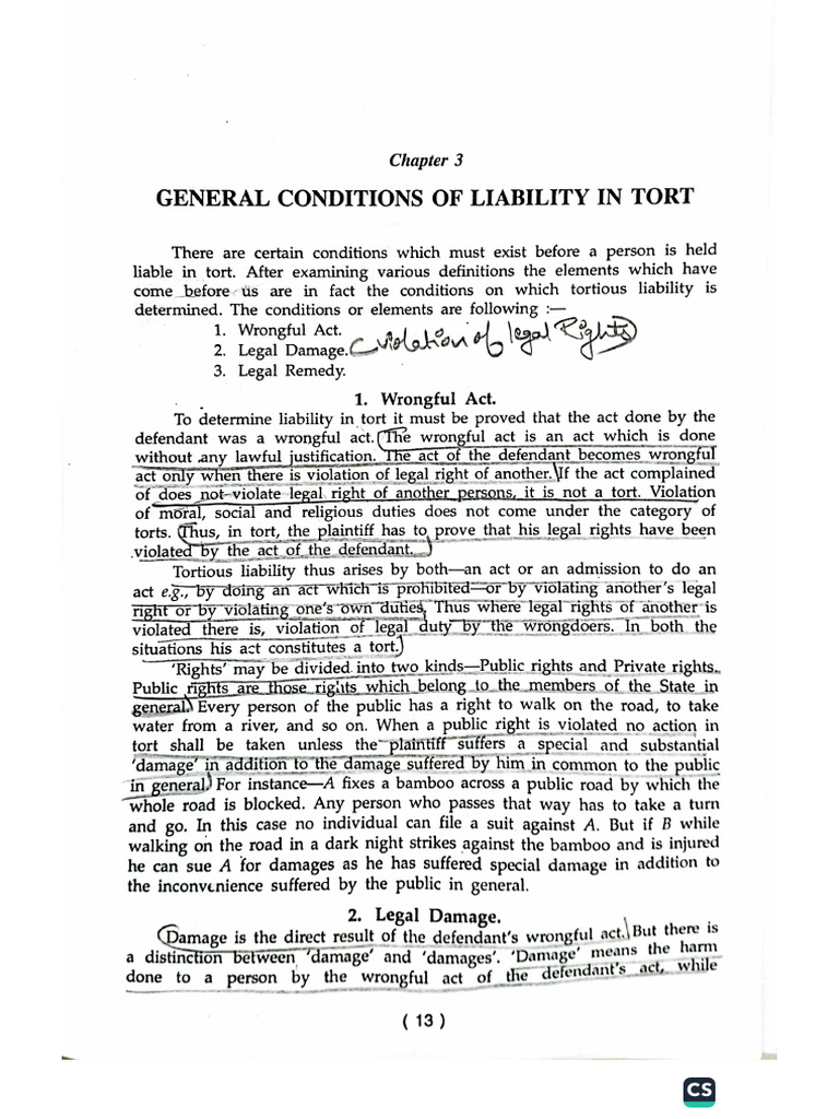 General Conditions and Mental Elements | PDF