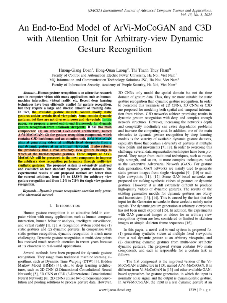Paper 122-An End To End Model of ArVi MoCoGAN and C3D | PDF | Deep Learning | Learning