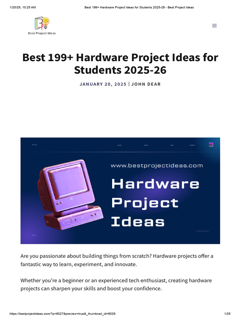 Hardware-Project-Ideas | PDF | Robot | Robotics