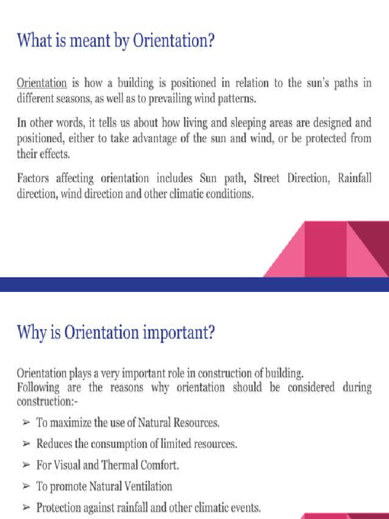 Orientation of Building | PDF