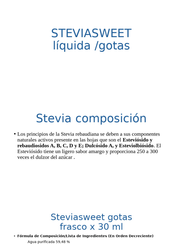 Stevia Sweet | PDF