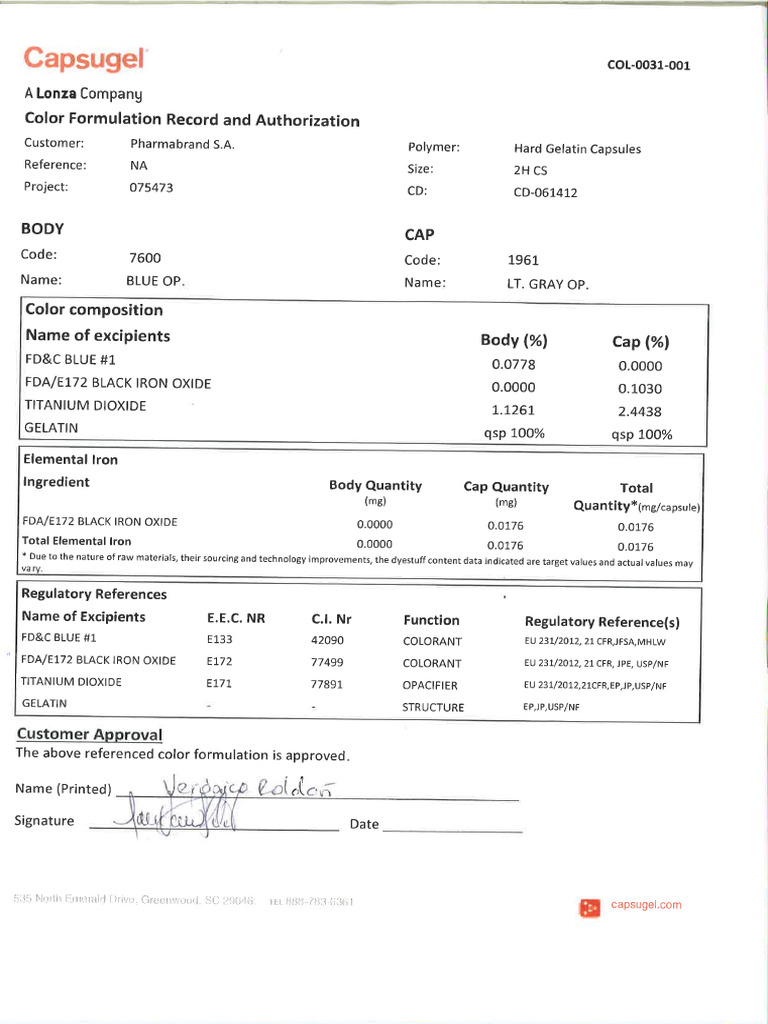 Inmunezinc Material de Envase Capsula | PDF